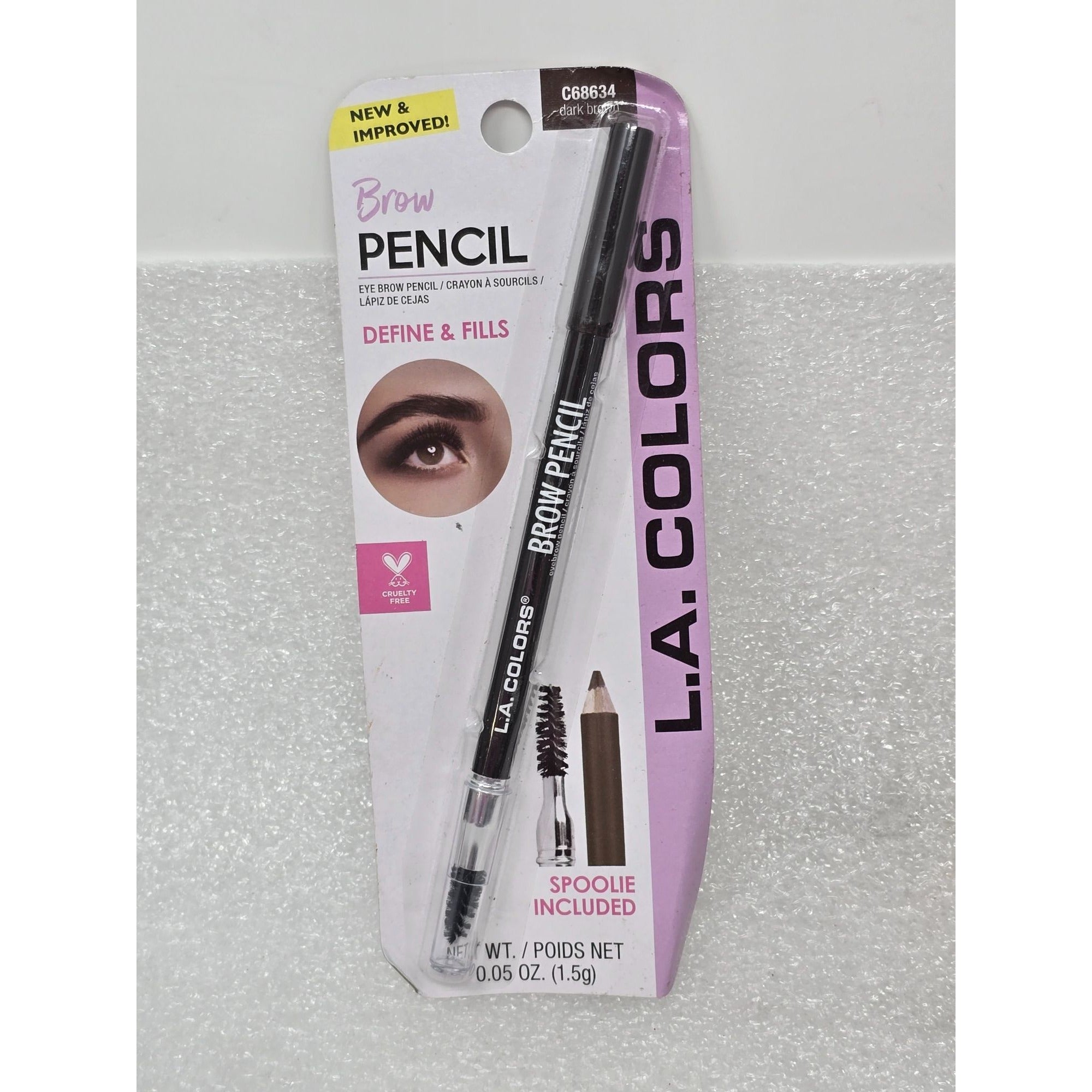 L.A. Colors Brow Pencil With Spoolie Dark Brown – PinkLash Beauty