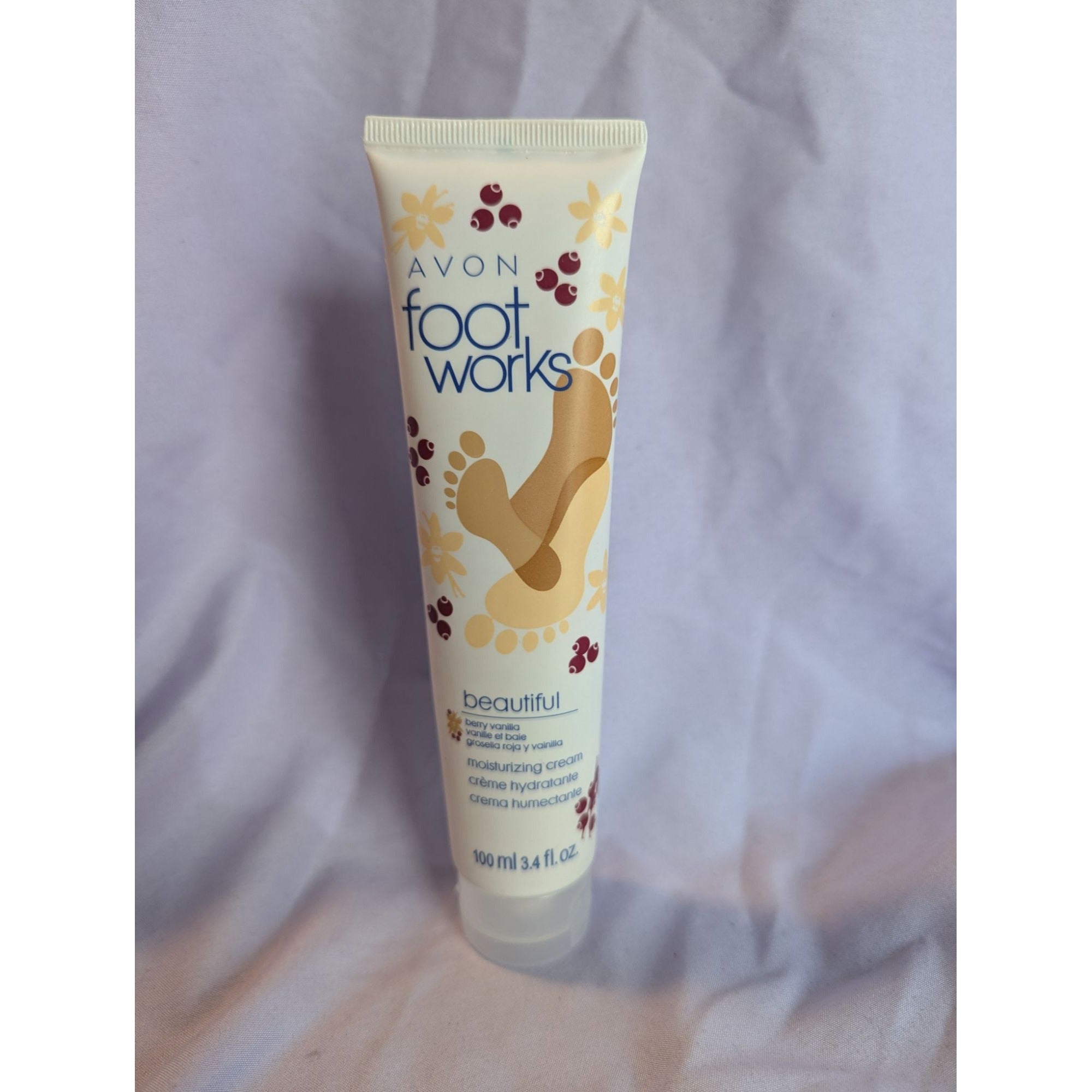 Avon Foot Works Beautiful Berry Vanilla Moisturizing Cream 100ml ...
